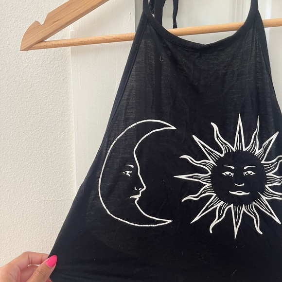 Tops | Sun And Moon Black Crop Top | Poshmark